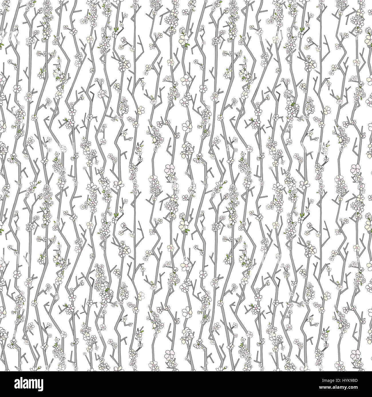 Hand drawn stylized branches background. Nature texture for wallpaper ...