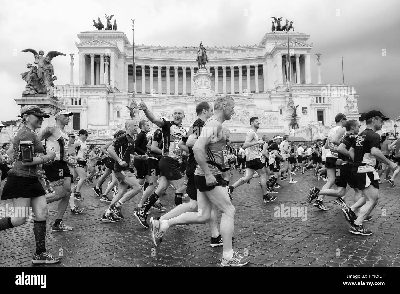 Marathon runners walking Black and White Stock Photos & Images - Alamy