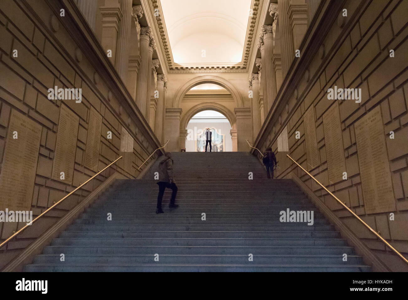 main staircase, Metropolitan Museum of Art, New York City, USA Stock ...
