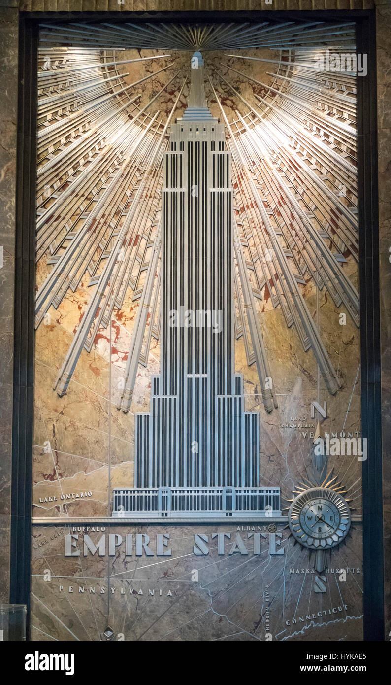 Empire state building art deco hi-res stock photography and images - Alamy