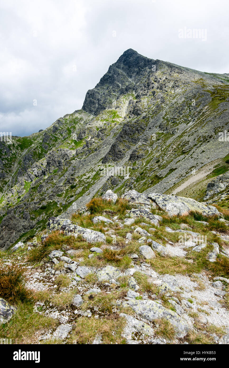 Tatra mountains in Slovakia covered with clouds. peak of krivan Stock ...