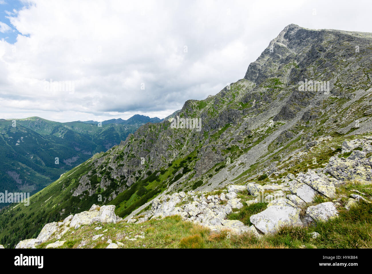 Tatra mountains in Slovakia covered with clouds. peak of krivan Stock ...