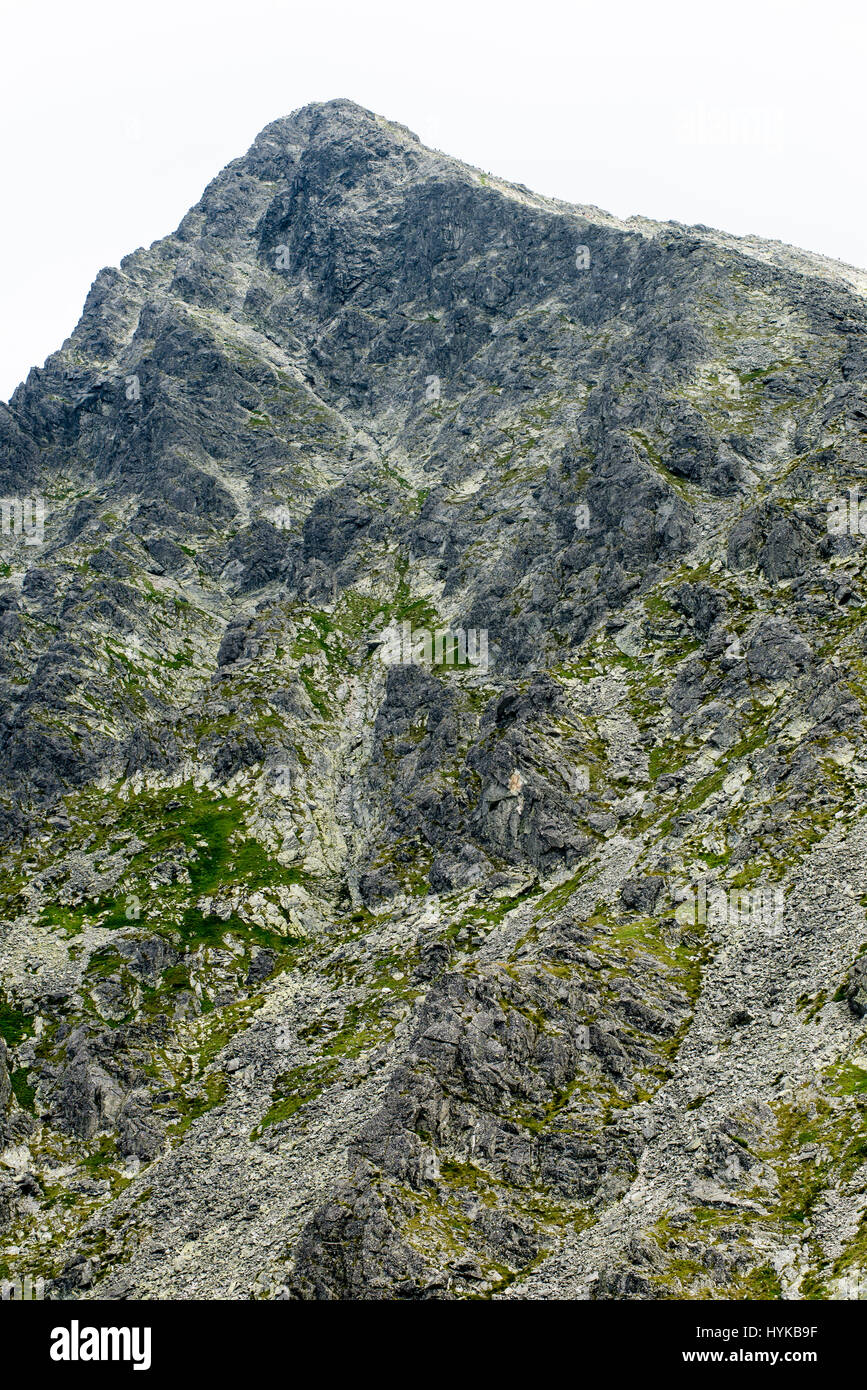 Tatra mountains in Slovakia covered with clouds. peak of krivan Stock ...