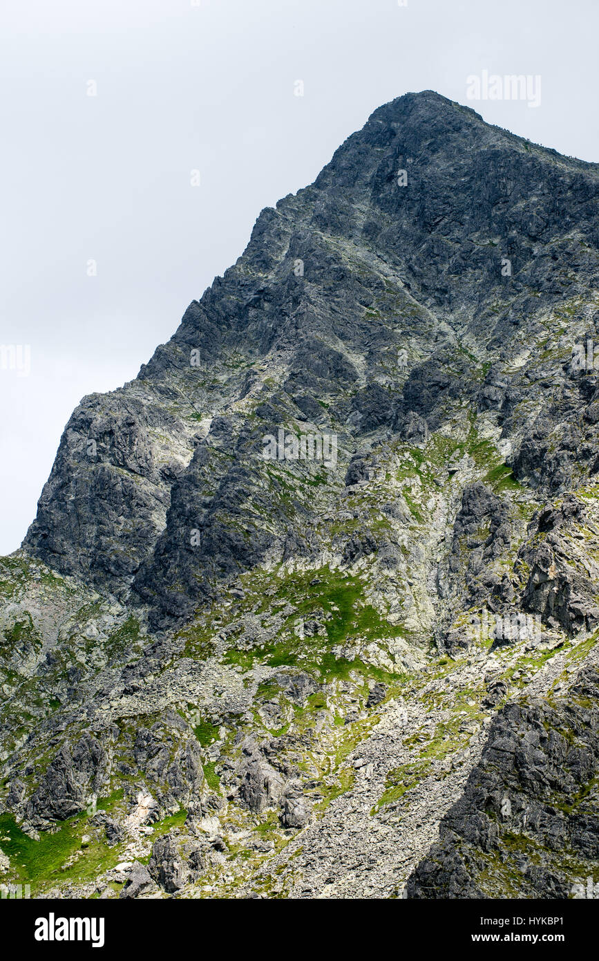 Tatra mountains in Slovakia covered with clouds. peak of krivan Stock ...