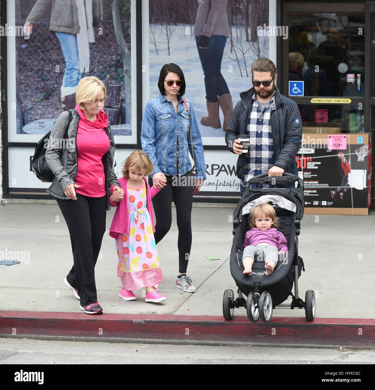 Jack Osbourne and family visit a farmers' market in Los Angeles ...