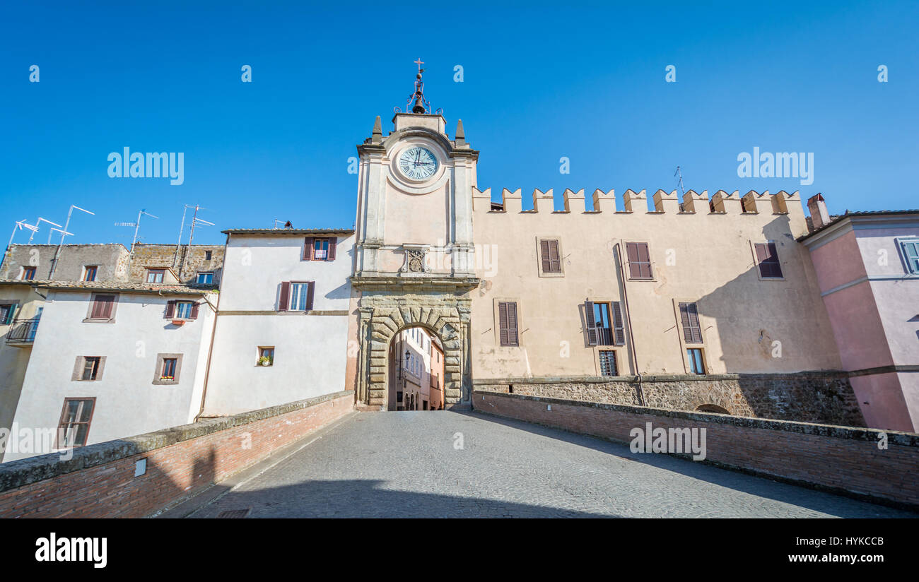 Main entrance to old town in Capranica, Viterbo Province, Lazio ...