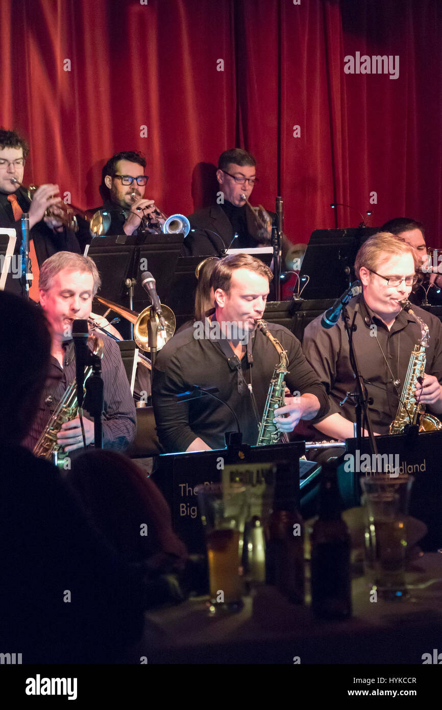 Musicians performing at the Birdland jazz club, midtown Manhattan, New ...