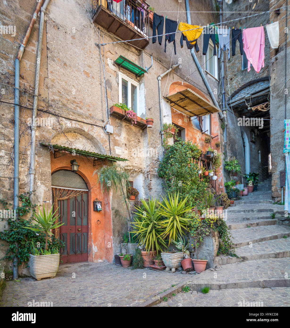 Scenic sight in Capranica, Viterbo Province, Lazio, central Italy Stock ...