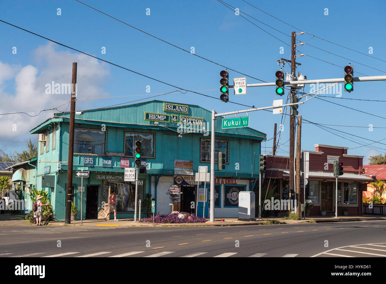 Island Hemp and Cotton Shop, Kapa'a, Kauai, Hawaii, USA Stock Photo - Alamy