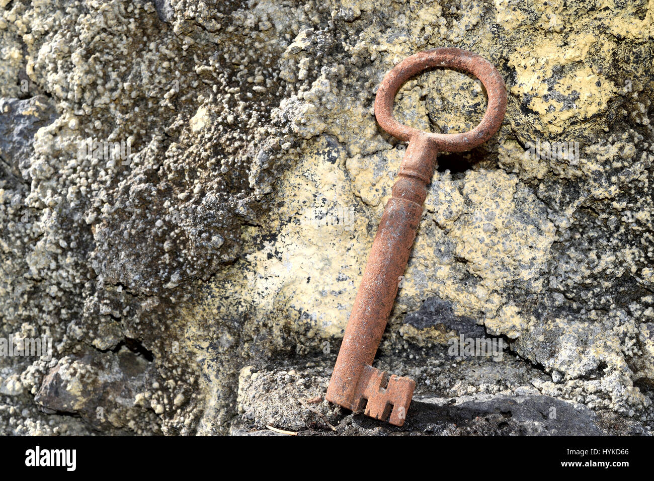 very old door key in rusty iron Stock Photo - Alamy