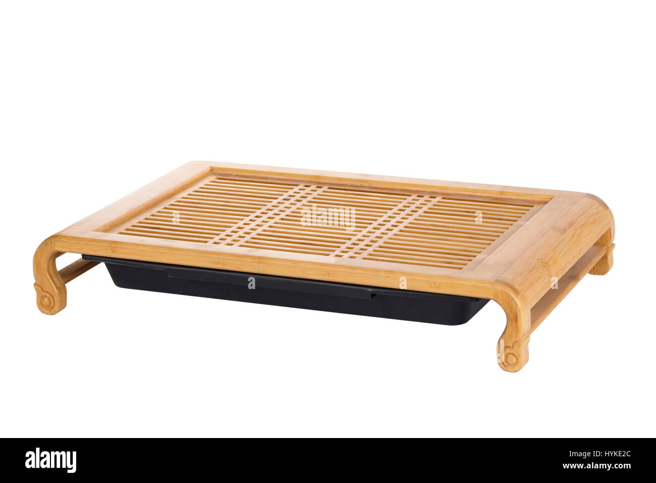 Chinese wooden tea tray isolated on the white background Stock Photo ...