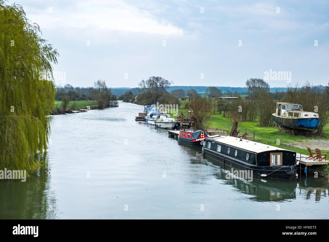 Canal Boats on the River Thames Stock Photo - Alamy