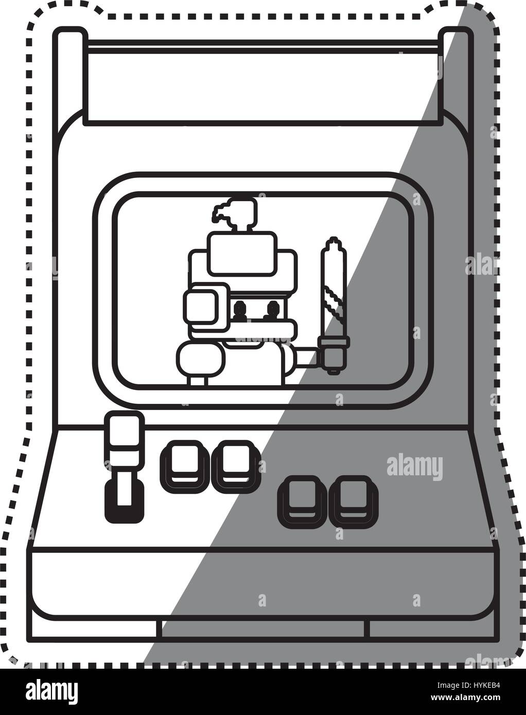 Videogame arcade machine icon vector illustration graphic design Stock ...