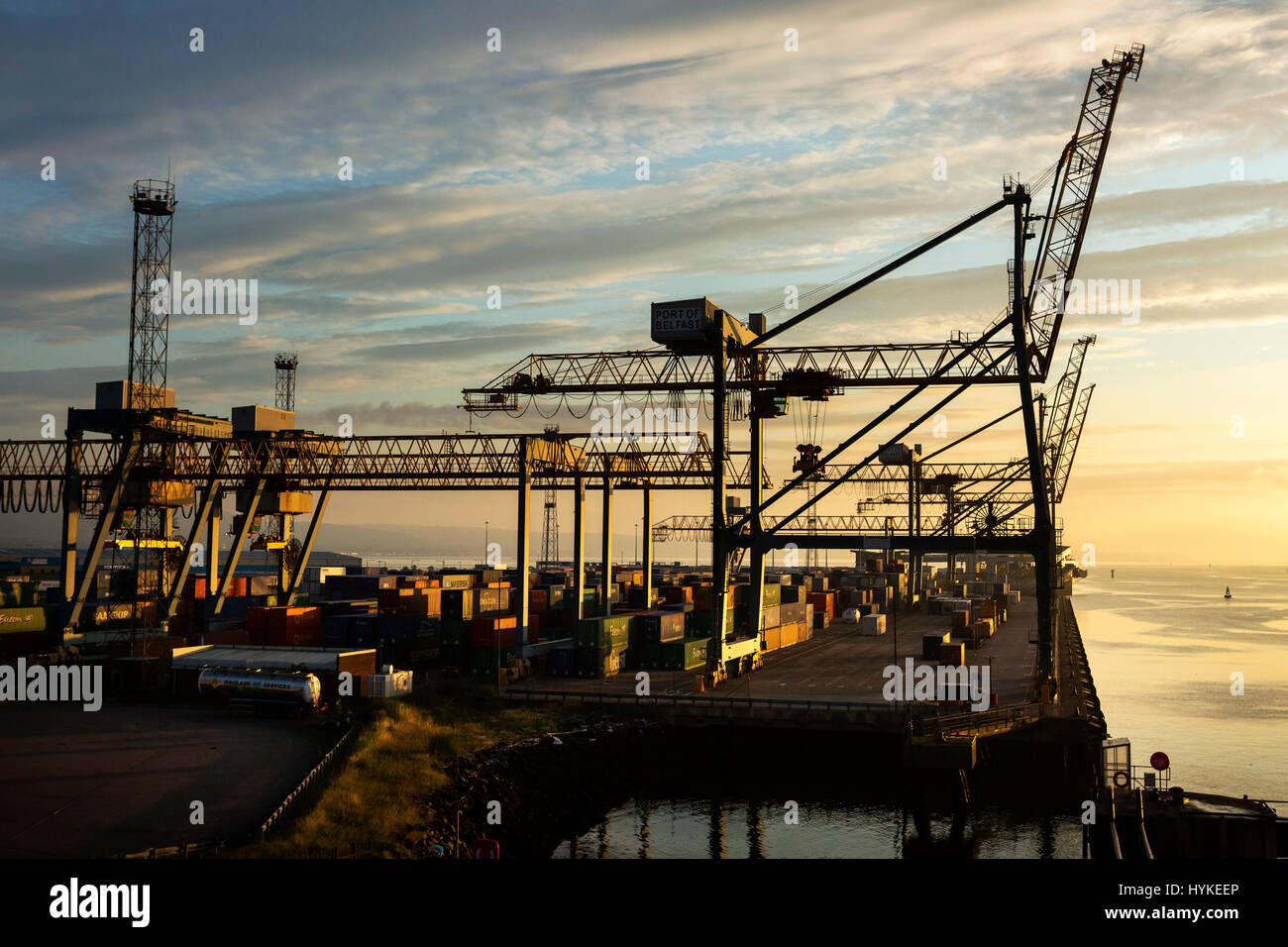 Belfast port sunrise hi-res stock photography and images - Alamy