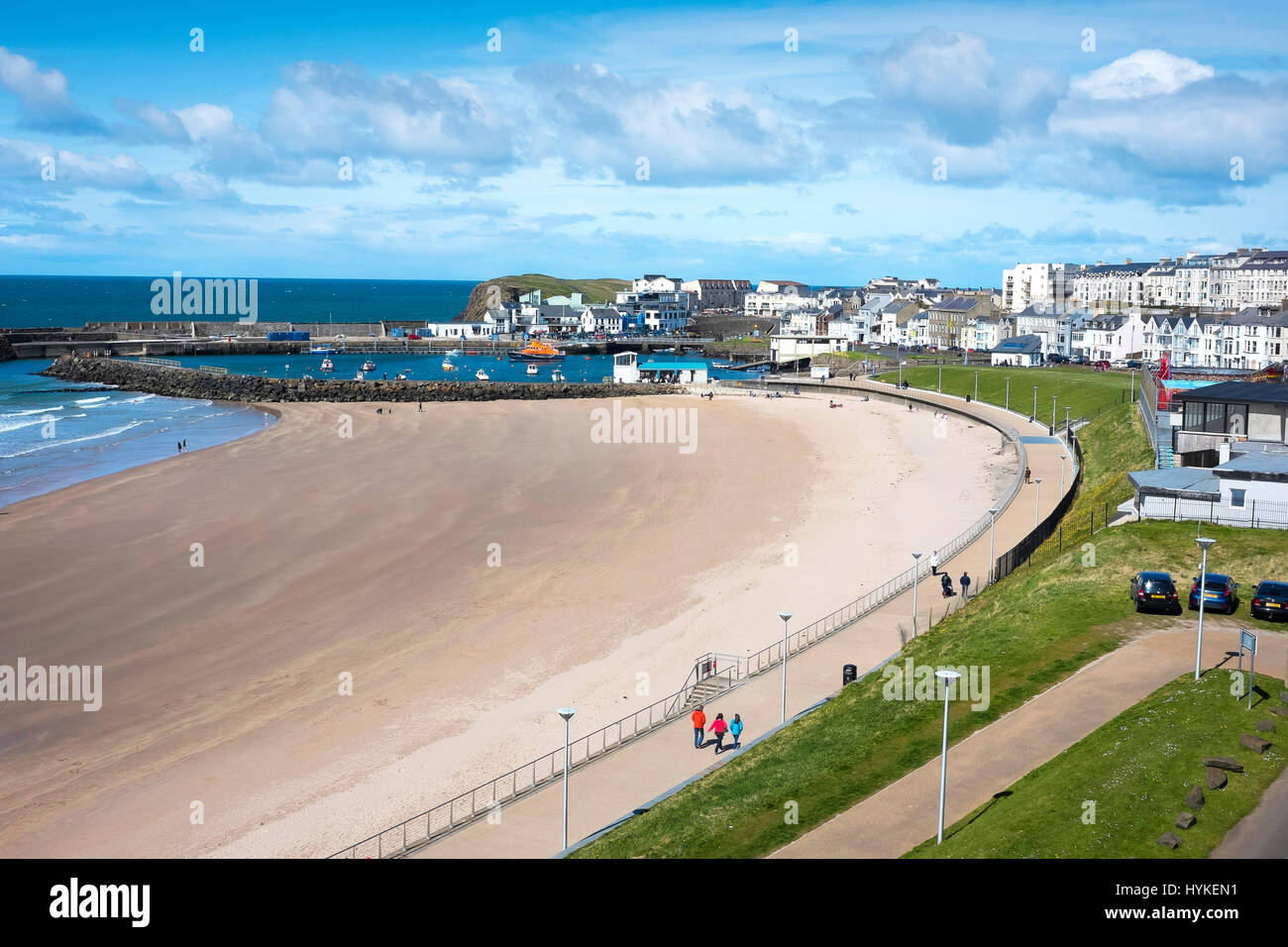 View from roller coaster, Portrush, Co. Antrim, Northern Ireland Stock ...