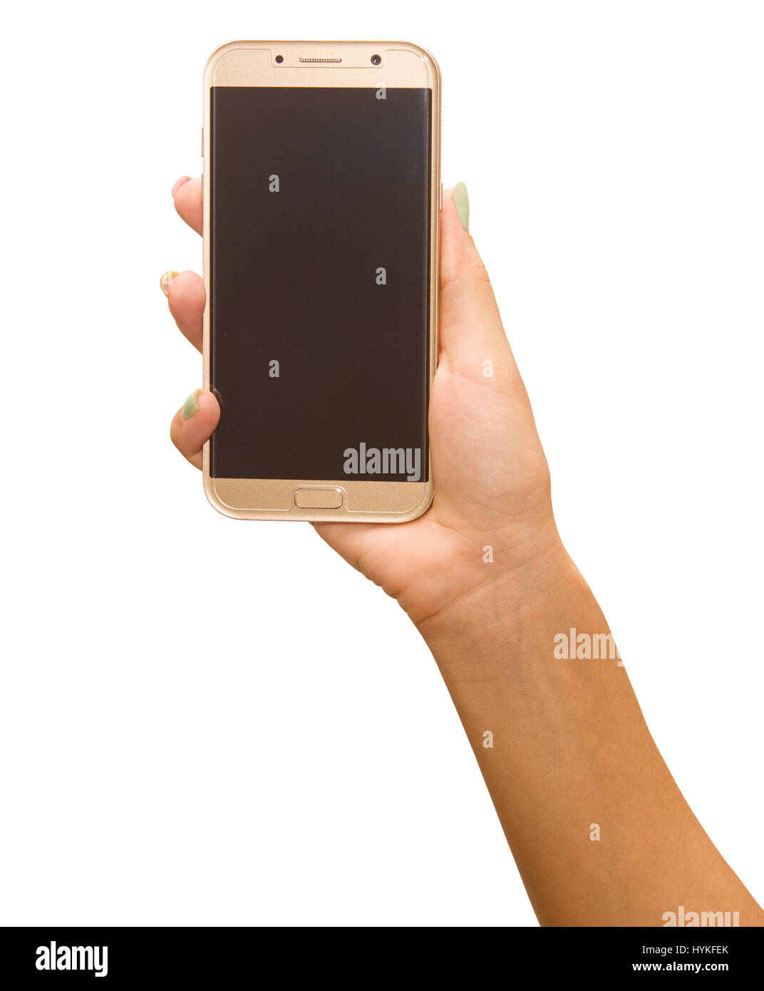 Golden smartphone hi-res stock photography and images - Alamy