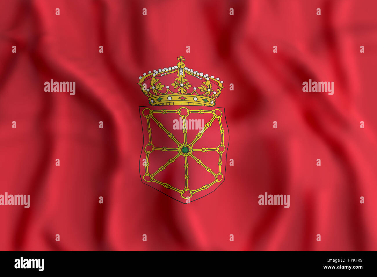 3d rendering of a Navarra flag waving Stock Photo - Alamy