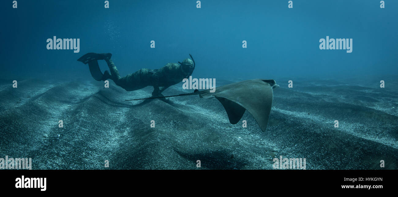 Marine Biologist Riley Elliott testing the suit out.SCIENTISTS have ...
