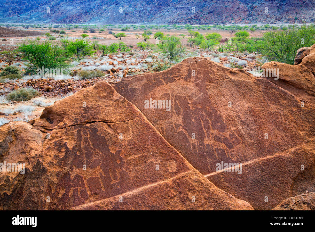 Twyfelfontein site of ancient rock engravings in the Kunene Region of ...