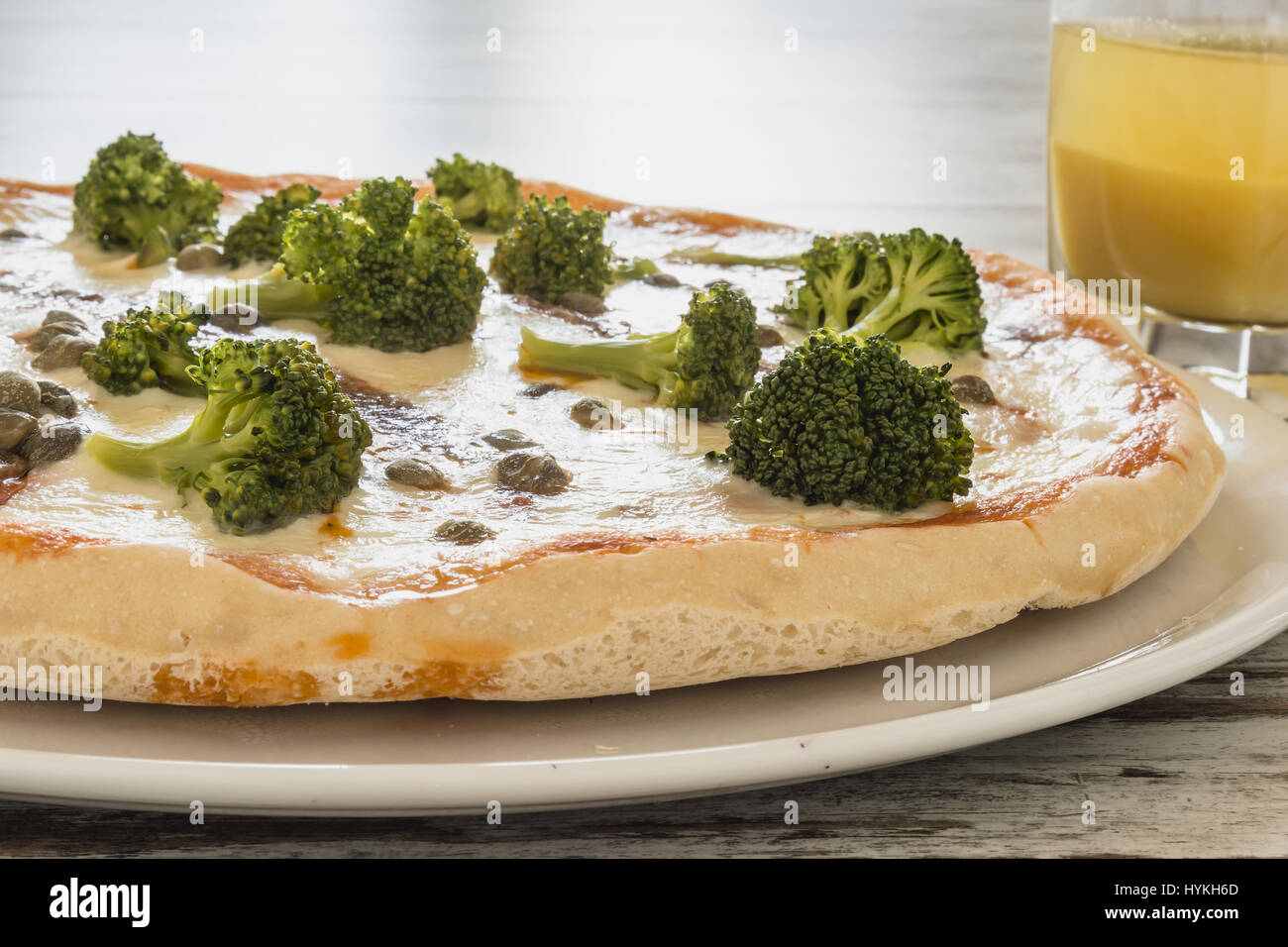 Pizza with anchovies and capers hi-res stock photography and images - Alamy