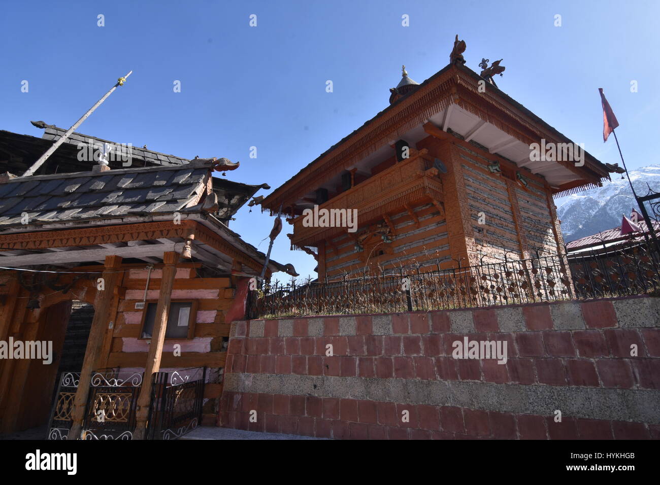 Hindu Temple at Chini village, Kalpa, Himachal Pradesh, India Stock ...
