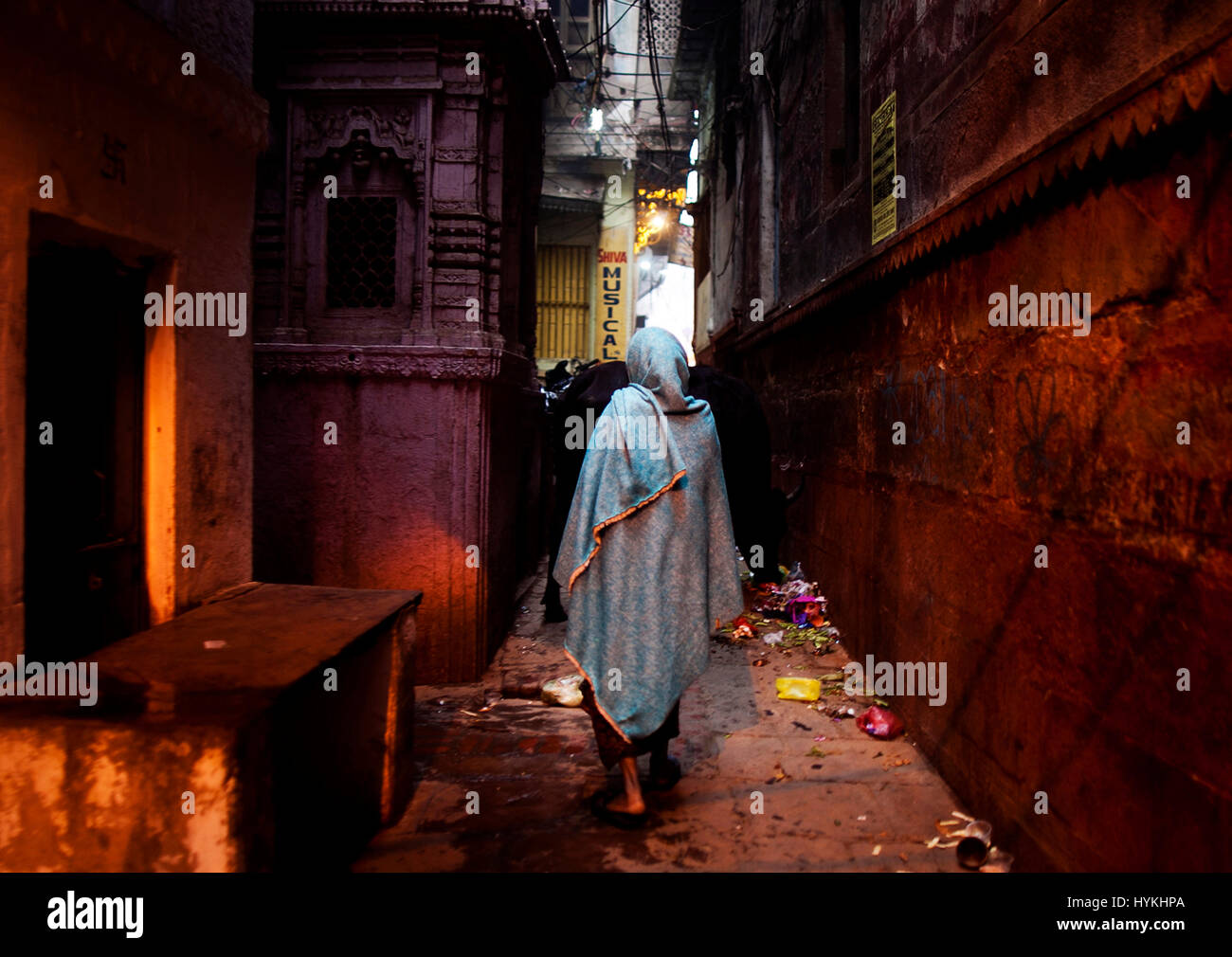 Walking ganges river varanasi india hi-res stock photography and images ...