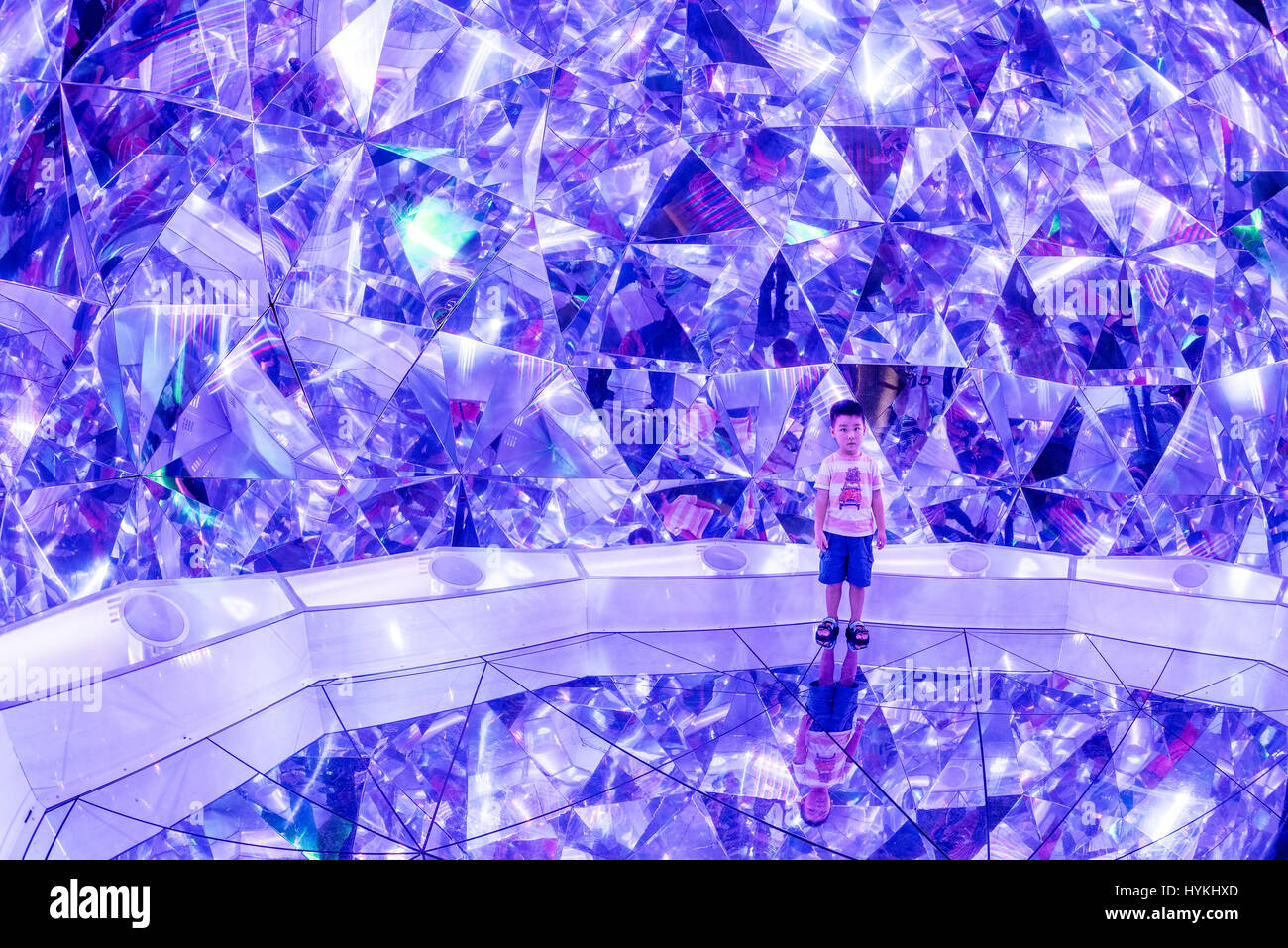 OUE BAYFRONT, SINGAPORE: This domed structure named Light Origami is ...