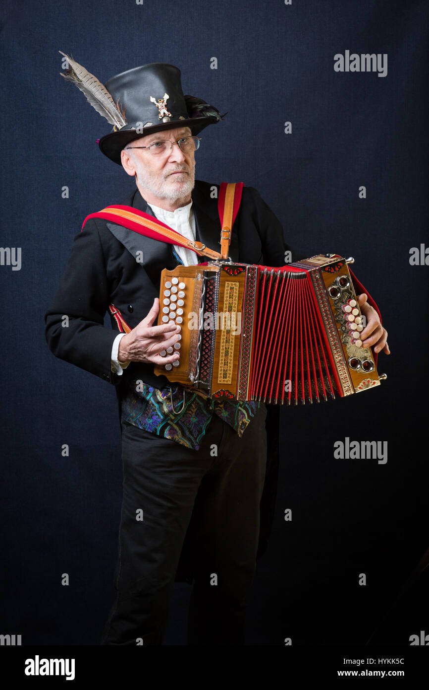 SURREY, UK: A Morris Man in traditional costume. A CELEBRATION of ...