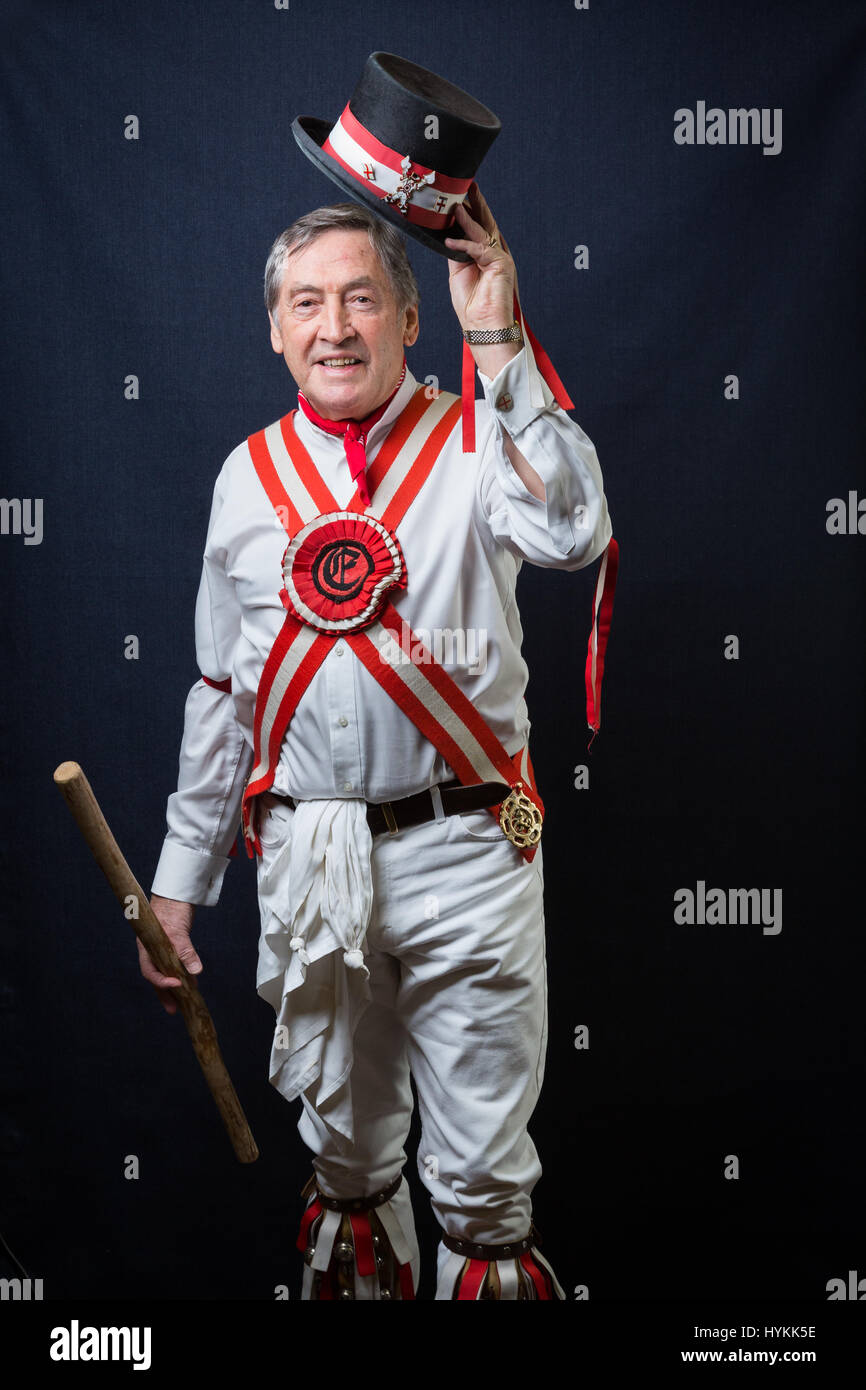 SURREY, UK: A Morris Man in traditional costume. A CELEBRATION of ...