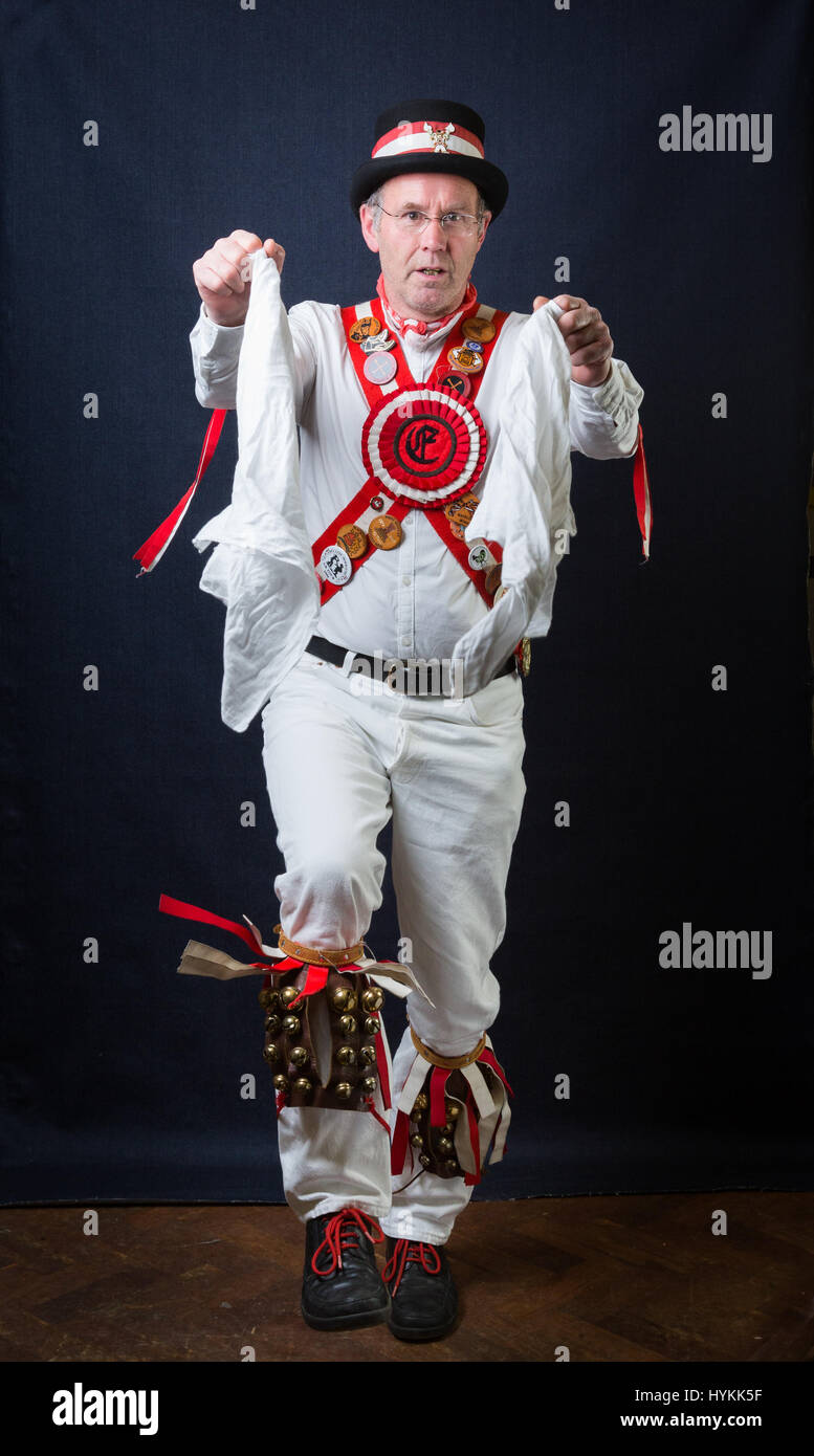 SURREY, UK: A Morris Man in traditional costume. A CELEBRATION of ...