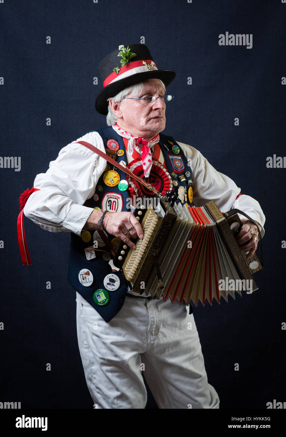 SURREY, UK: A Morris Man in traditional costume. A CELEBRATION of ...