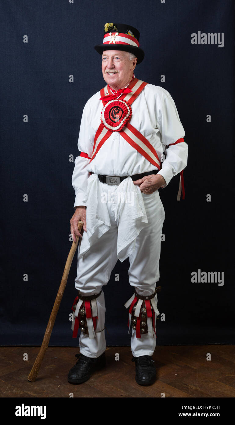 SURREY, UK: A Morris Man in traditional costume. A CELEBRATION of ...