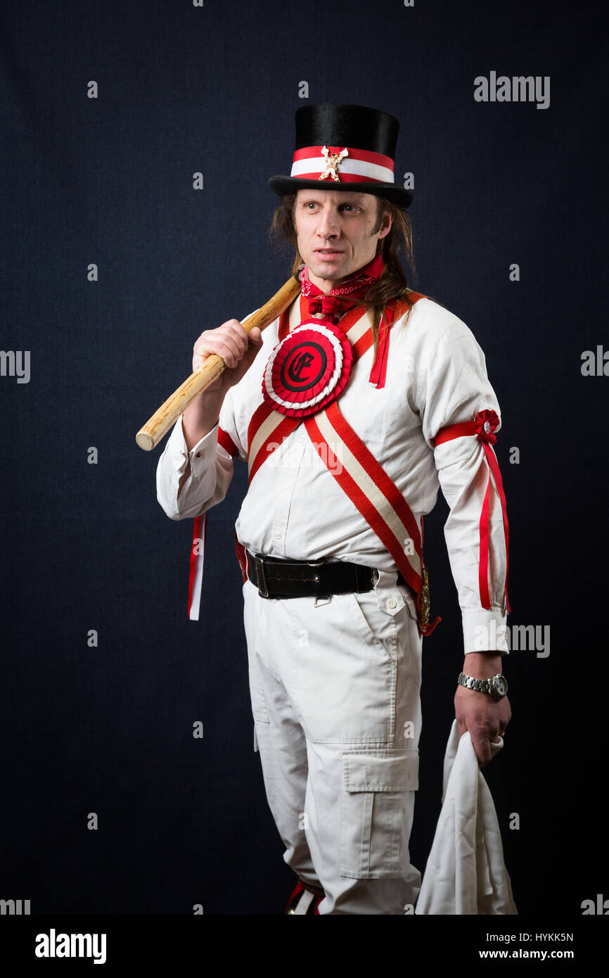 SURREY, UK: A Morris Man in traditional costume. A CELEBRATION of ...