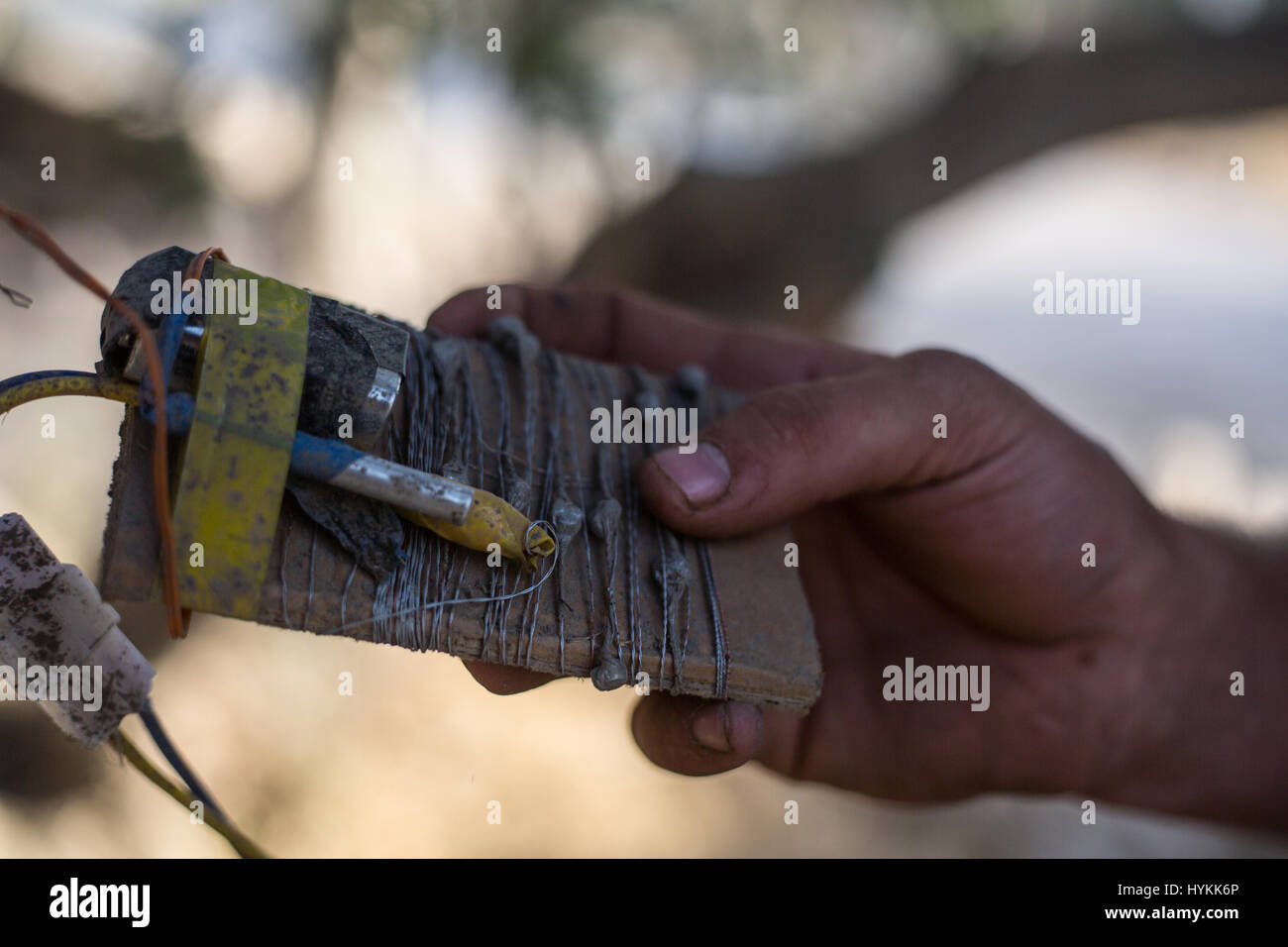 MOSUL, IRAQ: An ISIS IED (Improvised Explosive Device) trigger Stock ...