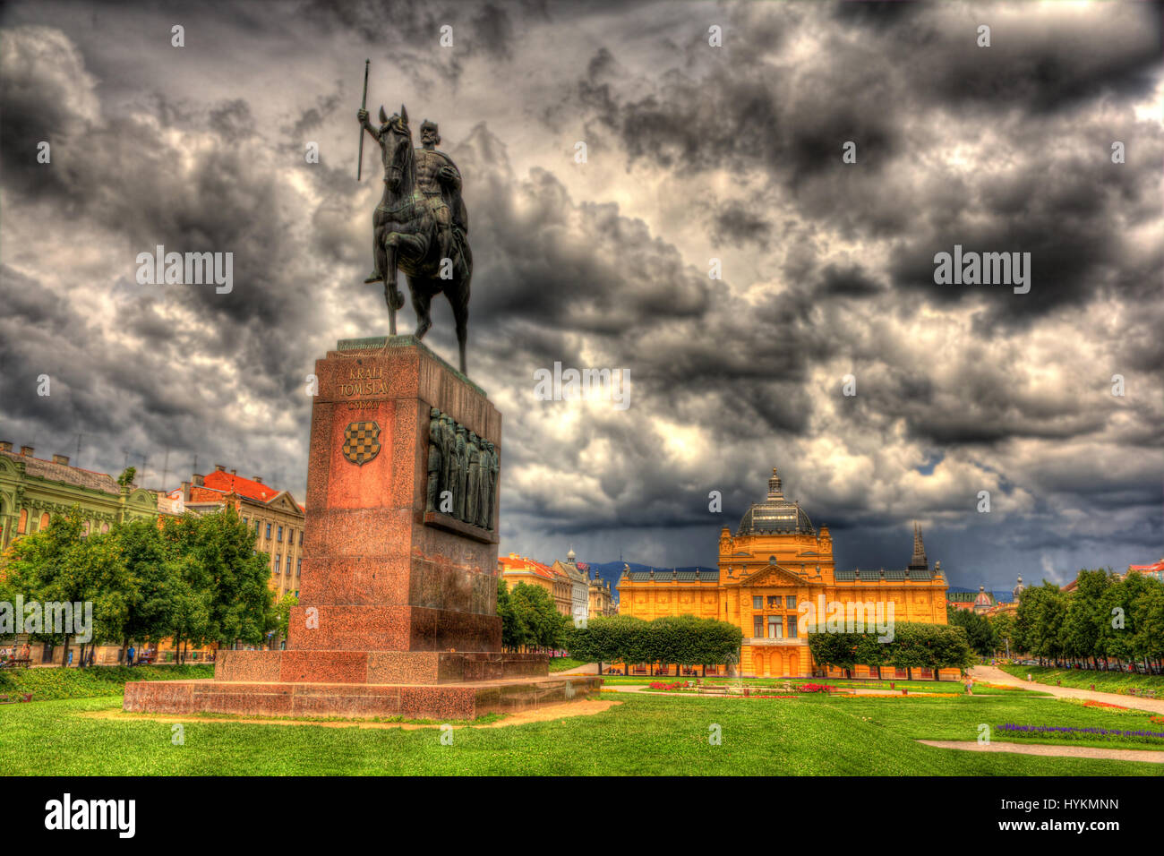 Statue of King Tomislav in Zagreb, Croatia Stock Photo - Alamy