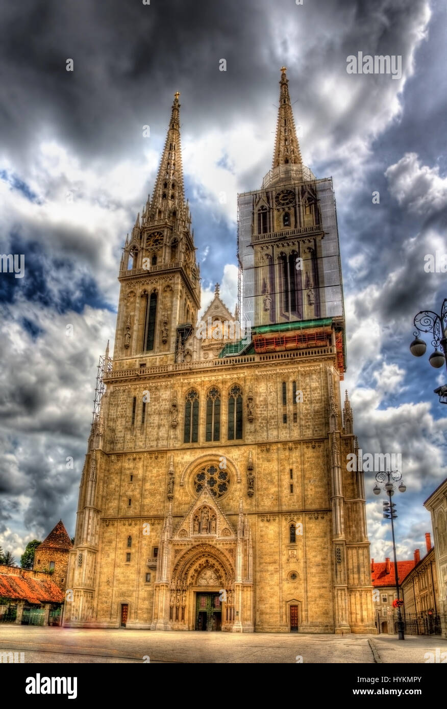 Zagreb Cathedral on Kaptol - Croatia Stock Photo - Alamy