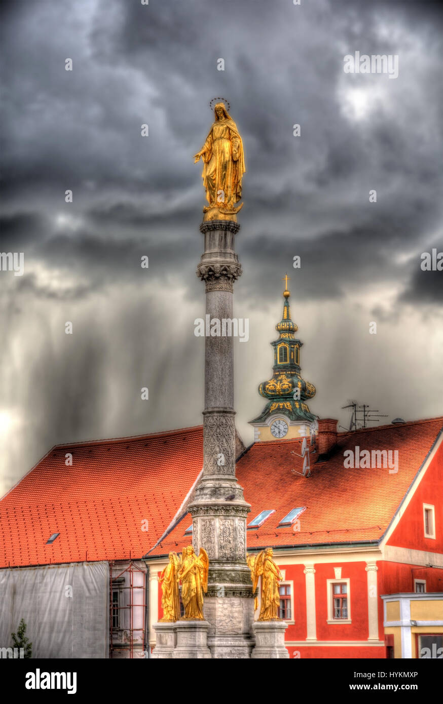 Monument on Kaptol square in Zagreb, Croatia Stock Photo - Alamy