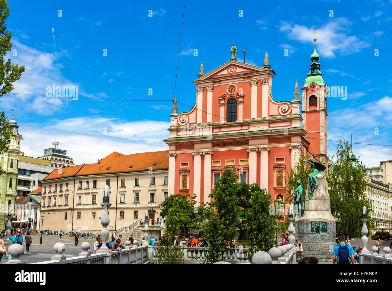 Cerkev Marijinega oznanjenja (Franciscan Church) in Ljubljana, Slovenia ...