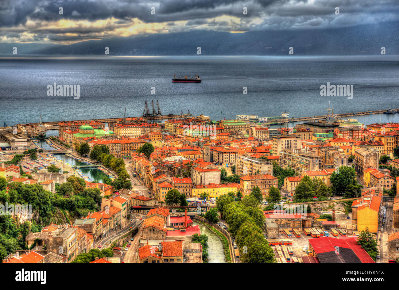 Aerial view of Rijeka, Croatia Stock Photo - Alamy