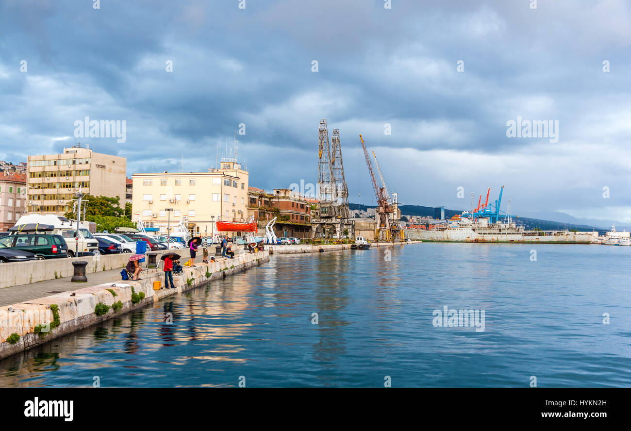 View of Rijeka port in Croatia Stock Photo - Alamy