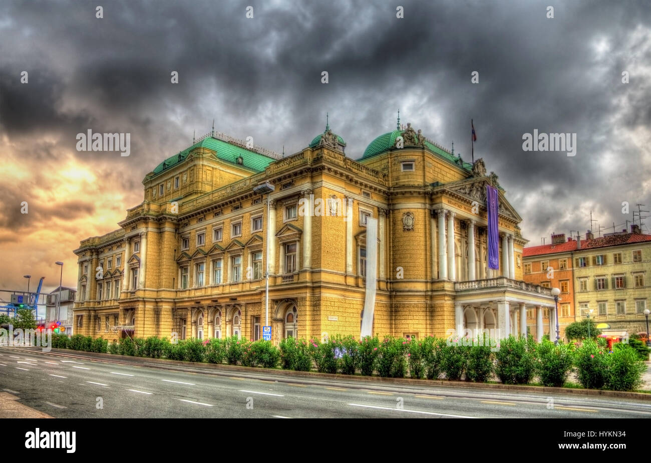 Croatian National Theatre Ivan Zajc in Rijeka Stock Photo - Alamy