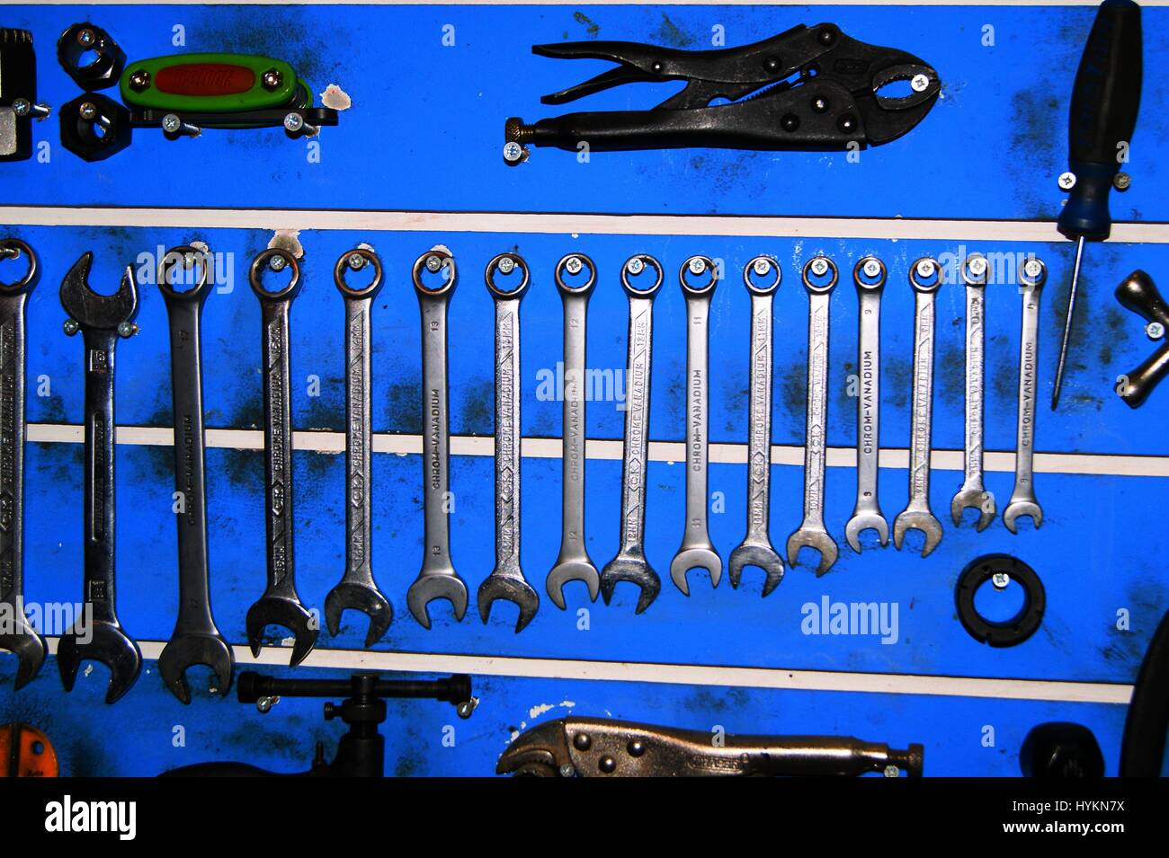 Tool Board at Bike Shed Mill Road 2016 Stock Photo - Alamy