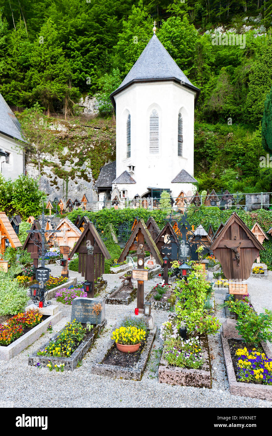 graveyard in Hallstatt, Upper Austria, Austria Stock Photo - Alamy