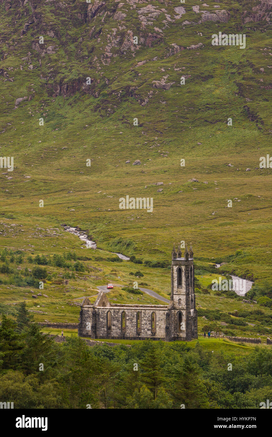 DONEGAL, IRELAND - Ruins of Dunlewey Church, in the Poison Glen Stock ...