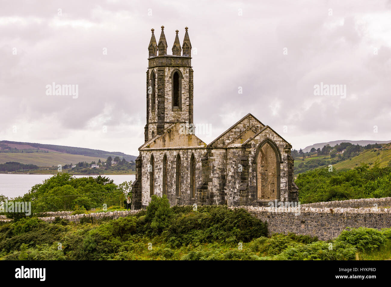 DONEGAL, IRELAND - Ruins of Dunlewey Church, in the Poison Glen Stock ...