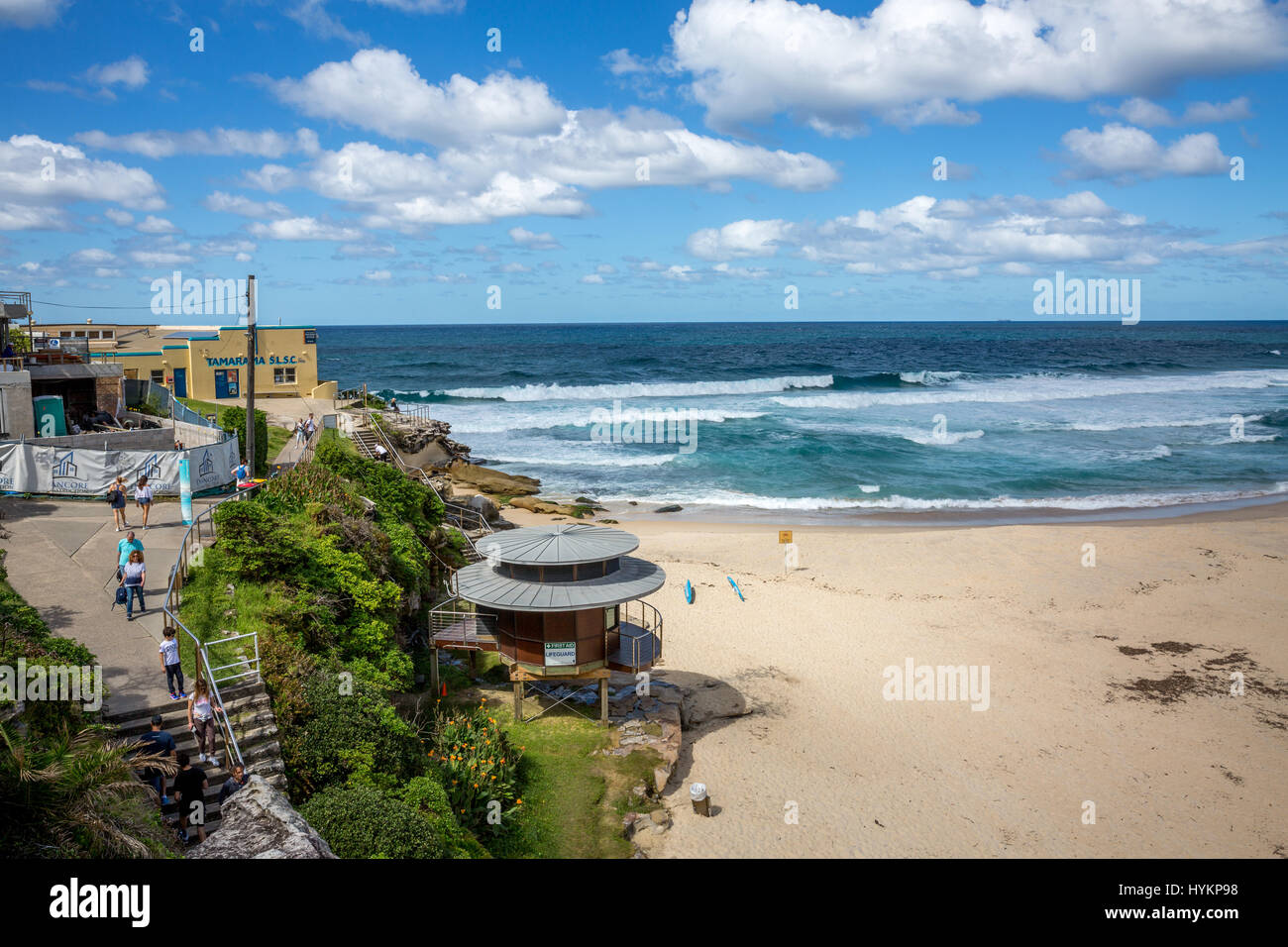 Tamarama beach in the middle of the Bondi to Bronte coastal walk ...