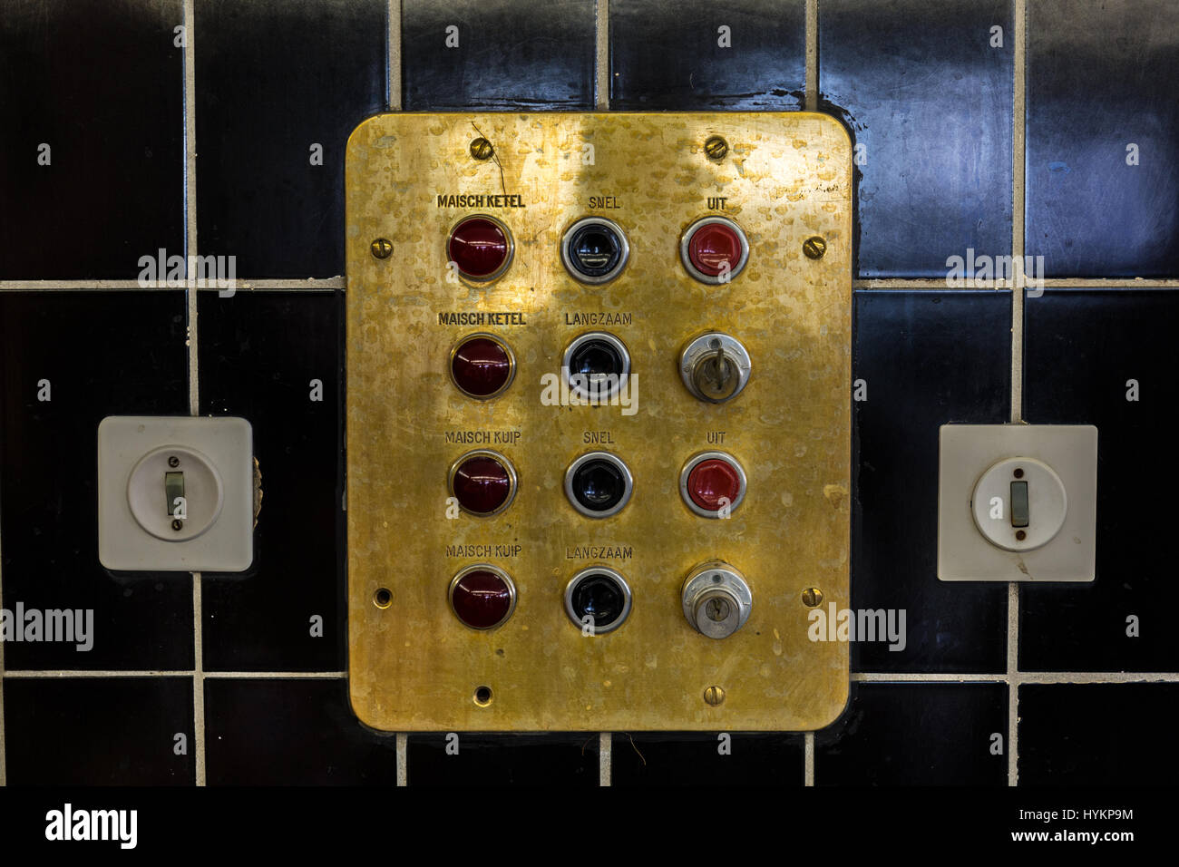Control panel in Dutch Hertog Jan brewery in Arcen Stock Photo - Alamy