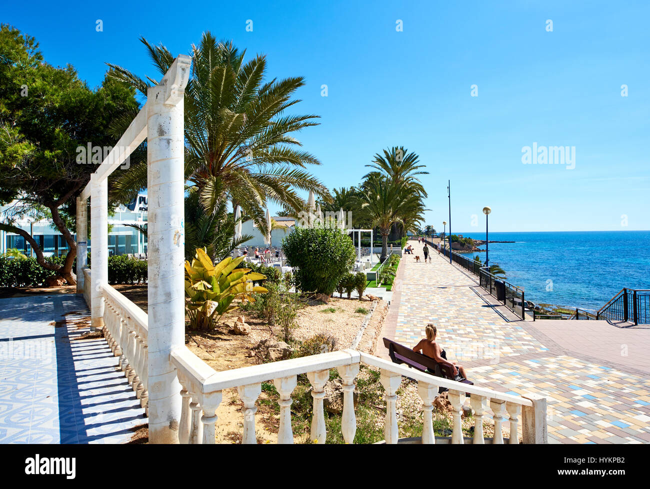 Promenade of Punta Prima. Costa Blanca. Province of Alicante. Spain ...