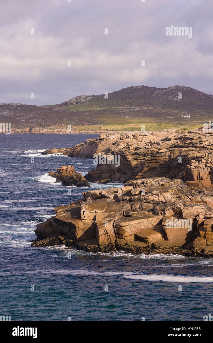 CRUIT ISLAND, DONEGAL, IRELAND - Rocky Atlantic coast of Cruit Island ...