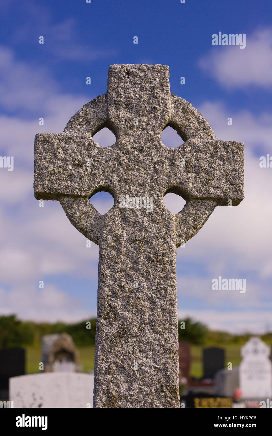 BELCRUIT, DONEGAL, IRELAND - Celtic high cross of stone in St. Mary's ...